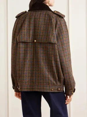 BLAZÉ MILANO Chausie Checked Wool Trench Jacket