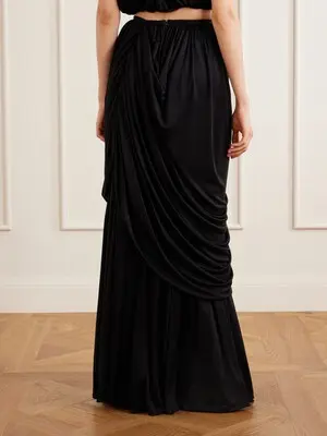 HEIRLOME Effie Draped Silk-jersey Maxi Skirt