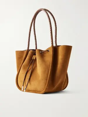 Proenza Schouler Large Suede Tote With Leather Trim - Brown