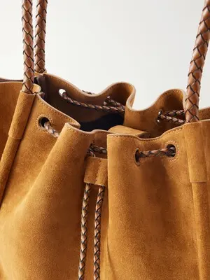 Proenza Schouler Large Suede Tote With Leather Trim - Brown