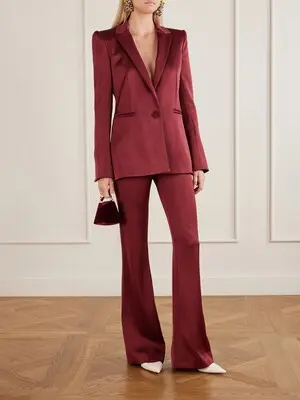 Galvan Sculpted Satin Blazer