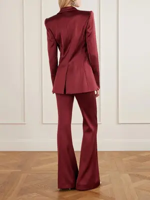 Galvan Sculpted Satin Blazer