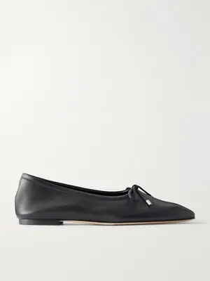 AeydĒ Nomi Leather Ballet Flats - Black