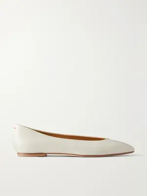 AeydĒ Ellie Leather Ballet Flats - Gray