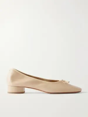 AeydĒ Onda 25 Bow-detail Leather Pumps - Neutrals