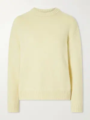 JIL SANDER Cashmere And Wool-blend Sweater - Neutrals