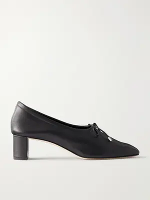 AeydĒ Narissa 45 Bow-detail Leather Pumps - Black