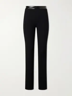 COURREGES Ribbed Flared Vinyl Pants