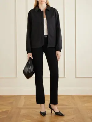 COURREGES Ribbed Flared Vinyl Pants
