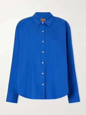 JAMIE HALLER The Logo Weekend Cotton Shirt - Blue