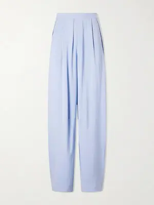 JAMIE HALLER Arc Silk Tapered Pants - Blue