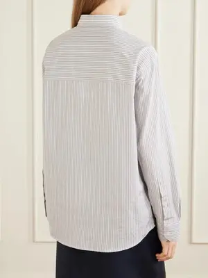 RÓHE Striped Cotton-poplin Shirt