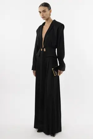 Arakii Front Tie Silk Blouse