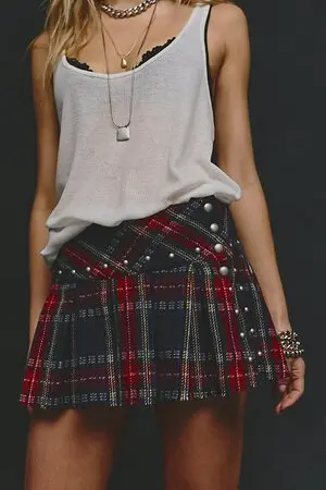 Free People London Calling Mini Kilt