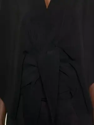 Rick Owens Knotted-waist V-neck Blouse