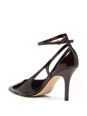 SERGIO MORETTI FIRENZE Patent-finish Ankle-strap Pumps