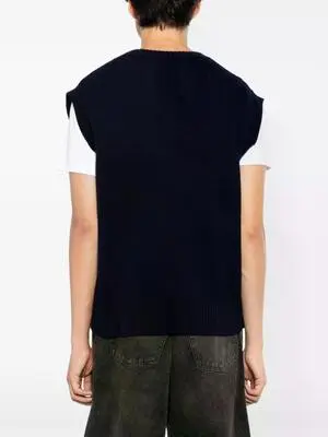 AMI Paris De Coeur V-neck Sweater - Blue