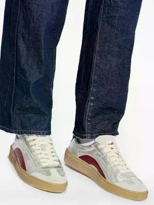 Dsquared2 Metallic-effect Leather Sneakers
