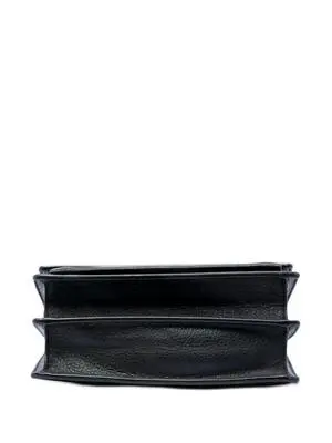 Saint Laurent Grained Calfskin Monogram Sunset Crossbody Bag - Black