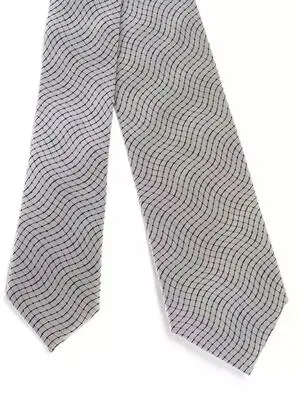 Corneliani Geometric-print Adjustable-collar Tie