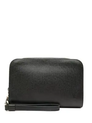 LOUIS VUITTON 2004 Taiga Pochette Baikal Clutch Bag - Black