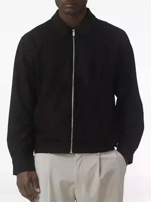 MAUVAIS Savile Pinstripe-pattern Zip-up Jacket - Black