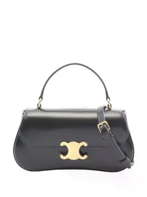 Celine Shiny Calfskin Lola Satchel - Black