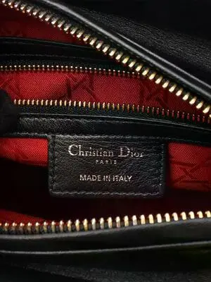 Dior 2000-2026 Medium Lambskin Cannage Lady Satchel - Black