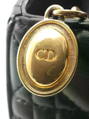 Dior 2000-2026 Large Lambskin Cannage Lady Satchel - Black