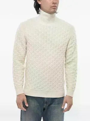 PAOLO PECORA Cable-knit Turtleneck Sweater