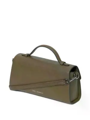 Karl Lagerfeld Logo Plaque Shoulder Bag - Brown