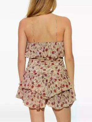 MARANT ETOILE Djimia Ruffled Floral-print Halterneck Top