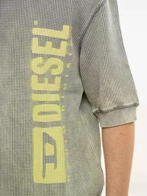 DIESEL® Red Tag Acid-wash Logo-print Sweater - Grey