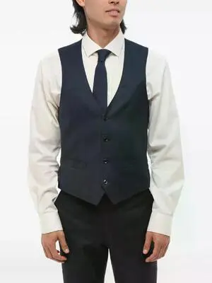 Corneliani Academy Geometric-pattern Waistcoat - Blue