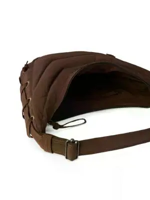 LEMAIRE Small Soft Game Bag In Nylon Canvas - Brown