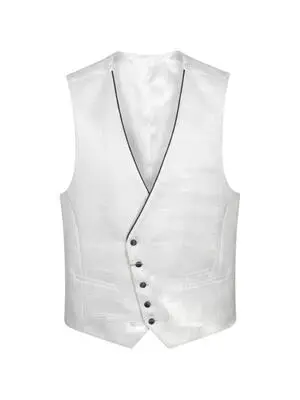 ETIEM TEXTIL S.L. Double-breasted Waistcoat - White