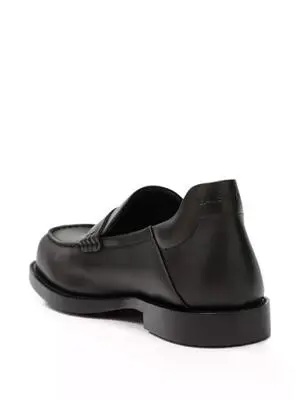 Balenciaga Logo Plaque Leather Loafers