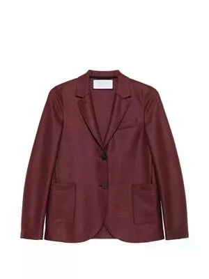 Harris Wharf London Single-breasted Notched-lapels Blazer - Red