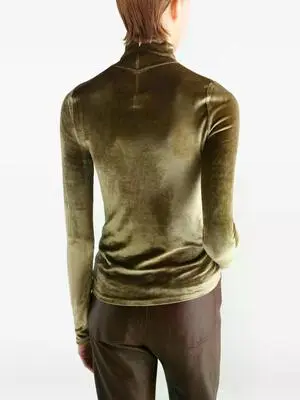 LEMAIRE Fitted Stand-collar Top In Velvet Jersey