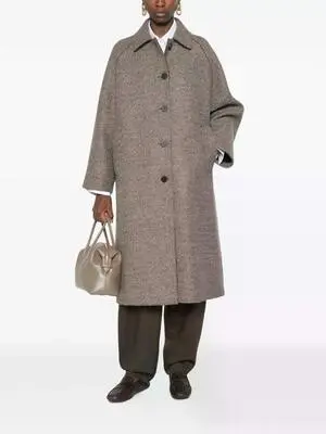 Harris Wharf London Houndstooth-pattern Single-breasted Coat