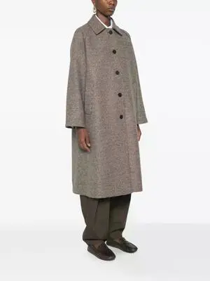 Harris Wharf London Houndstooth-pattern Single-breasted Coat