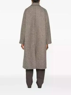 Harris Wharf London Houndstooth-pattern Single-breasted Coat
