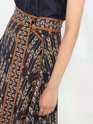 Stella McCartney Norah Patterned Asymmetric Wrap Skirt