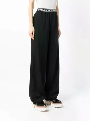 Stella McCartney Logo Waistband Wide-leg Trousers