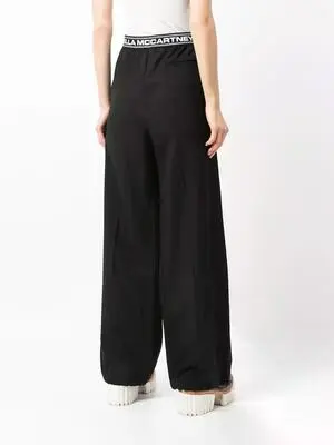 Stella McCartney Logo Waistband Wide-leg Trousers