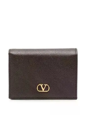 Valentino Garavani Vlogo Signature Leather Wallet - Brown