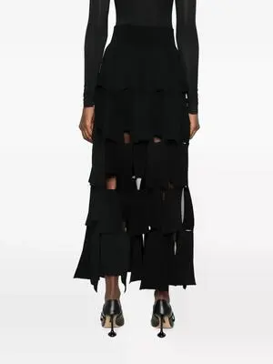 A.W.A.K.E. Mode Laser-cut Knitted Maxi Skirt
