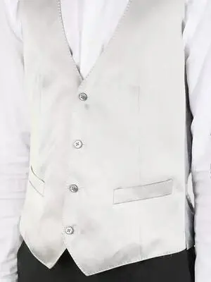 Corneliani Silk Martingale Waistcoat - Grey