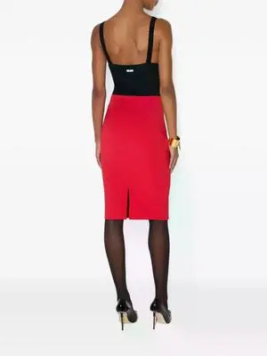 Elisabetta Franchi Bodysuit In Knit And Lace - Black