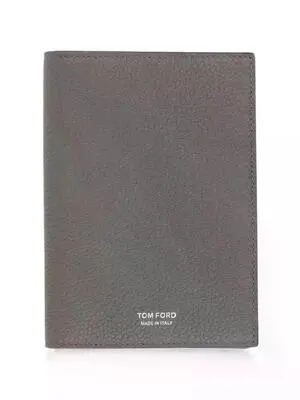 TOM FORD Pebbled-leather Wallet - Grey